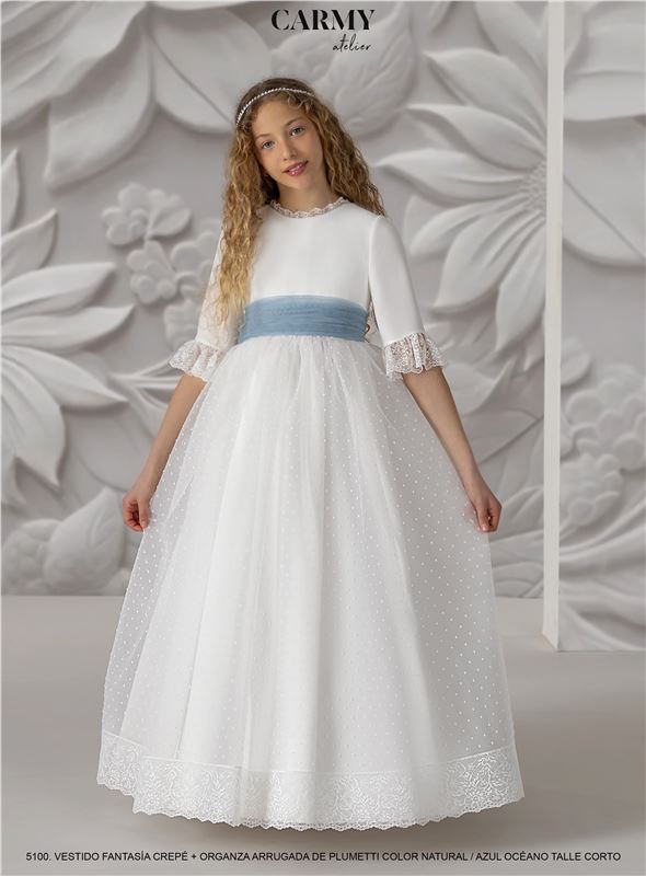 5100 V. COMUNION ORGANZA PLUMETTI